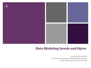 IIBA Baltimore - Data Modeling Levels and Styles | PPT