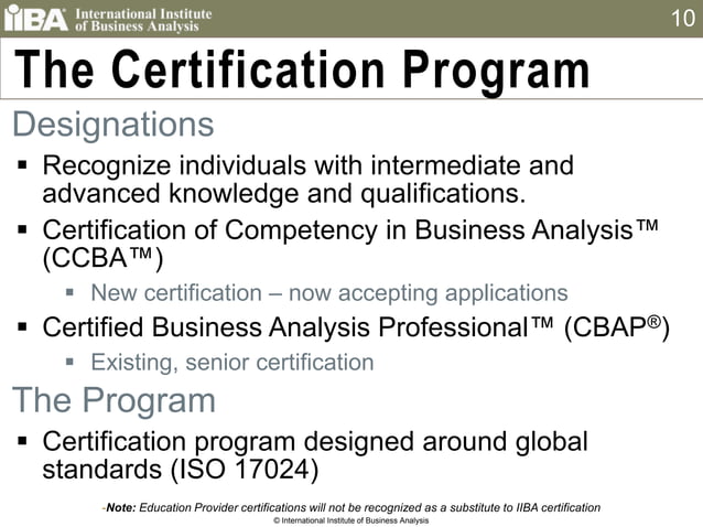 Generic IIBA Member Presentation | PPT