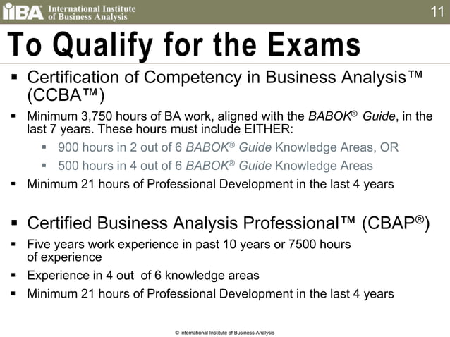 Generic IIBA Member Presentation | PPT