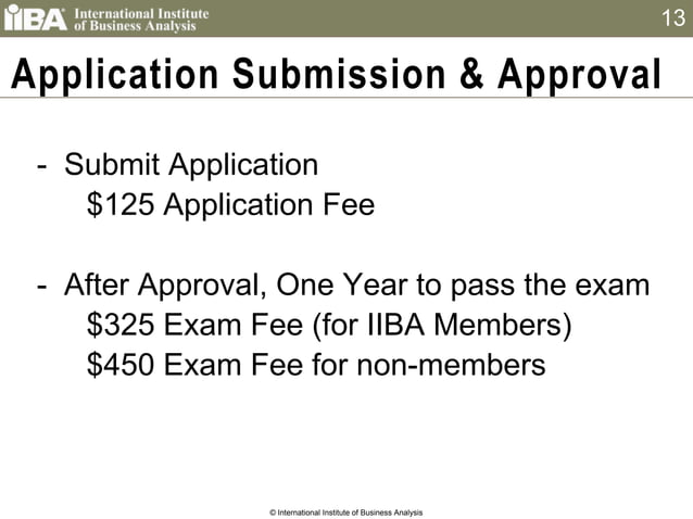 Generic IIBA Member Presentation | PPT