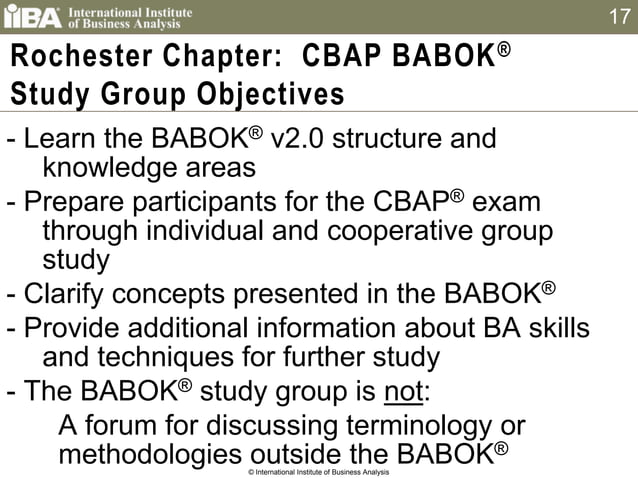 Generic IIBA Member Presentation | PPT