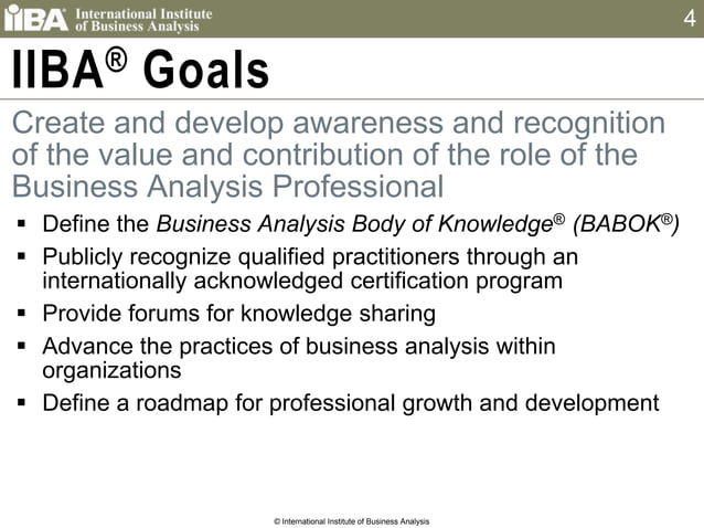 Generic IIBA Member Presentation | PPT