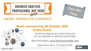 IIBA 2020 August - Future You - IIBA Education for the 21st Century | PPT