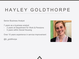 Building a BA Community of Practice within DWP | PPTX