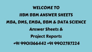 IIBM BBM Answer Sheets 10 IIBM BBM Answer Sheets 10.pdf