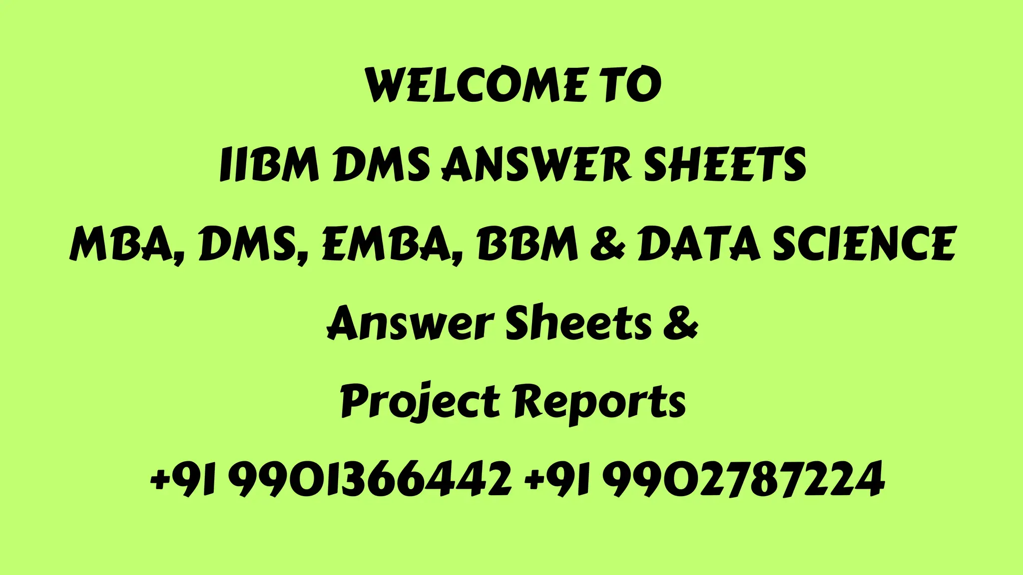 IIBM DMS Answer Sheets 28 IIBM DMS Answer Sheets 28.pdf