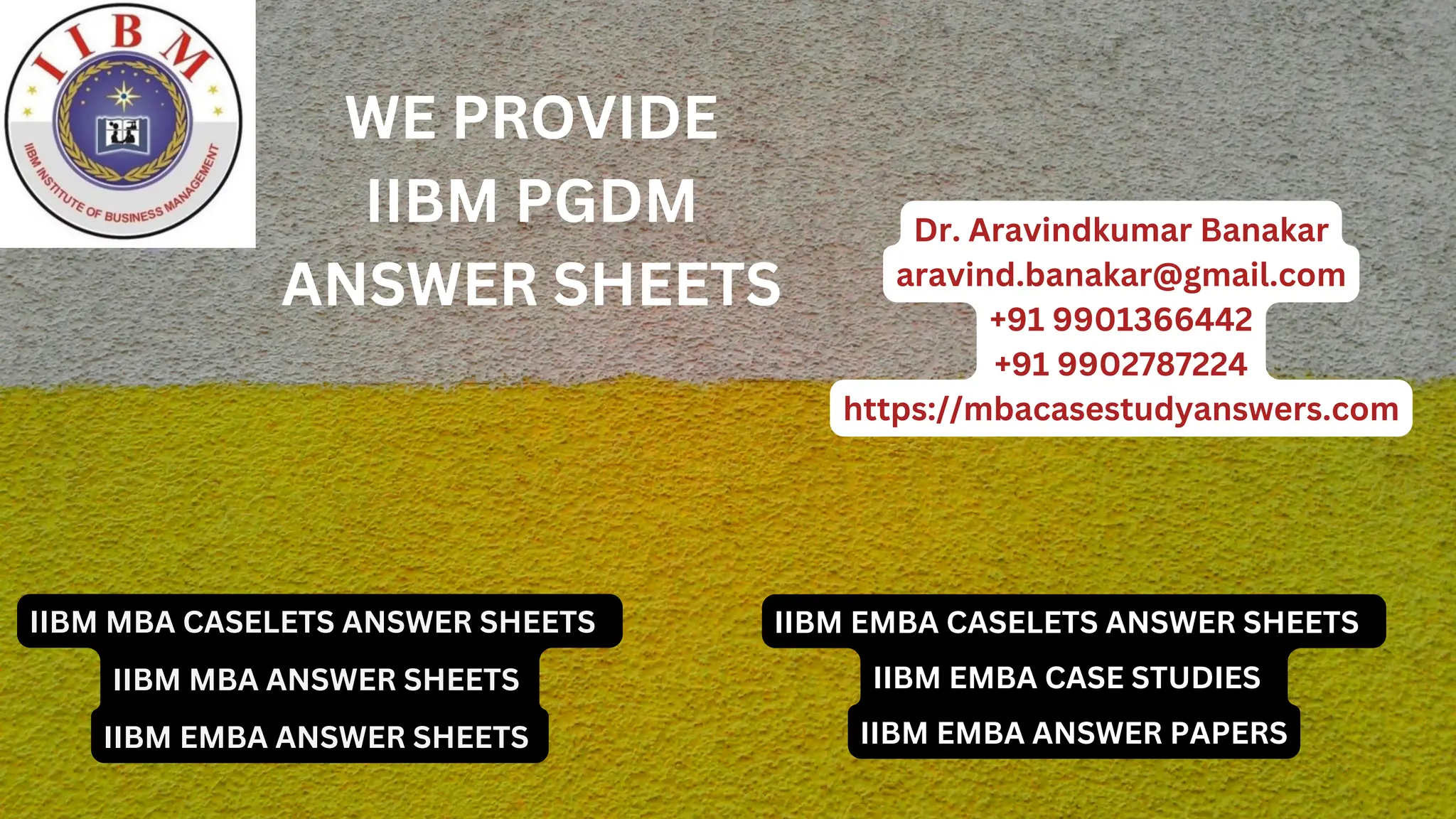 IIBM PGDM ANSWER SHEETS I IIBM DIPLOMA ANSWERS | PPT