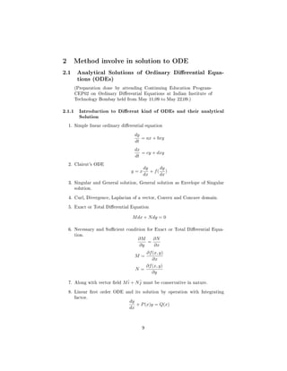 Numerical Solutions to Ordinary Differential Equations in Scilab | PDF