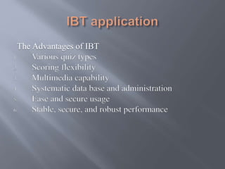 IBT and CBT | PPT