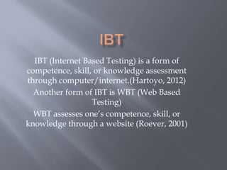 IBT and CBT | PPT