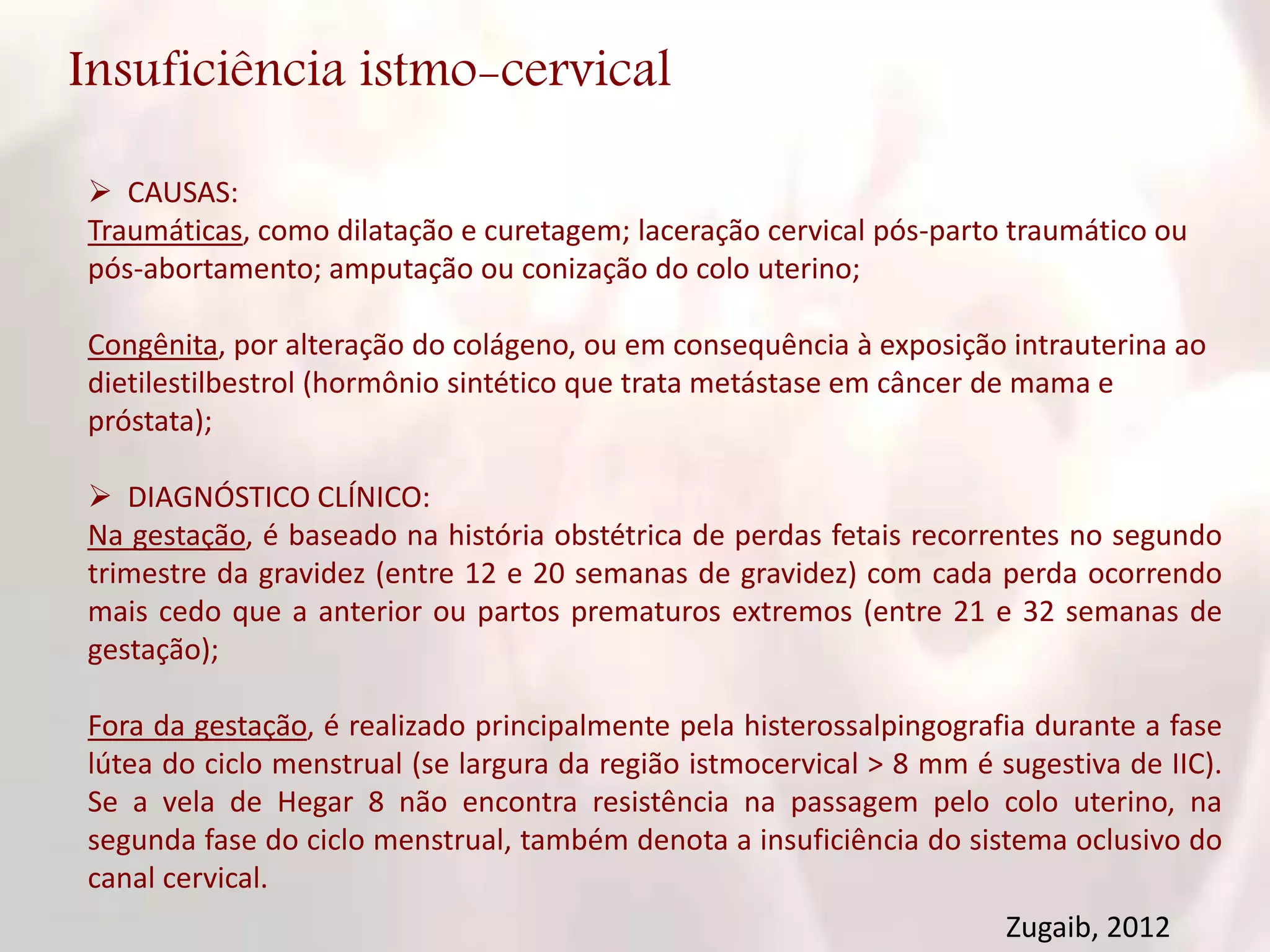 Insuficiência cervical - Saúde da Mulher | PPT
