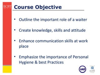 IICBT Restaurants Service Skills | PPT