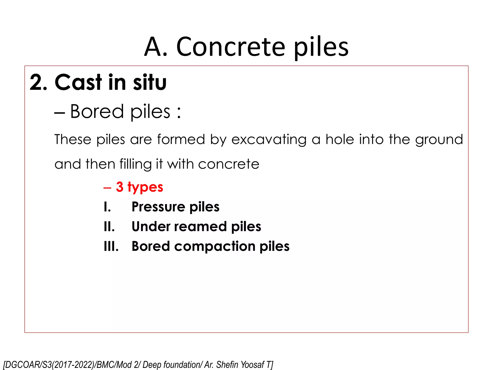 Types of Deep Foundation | PDF