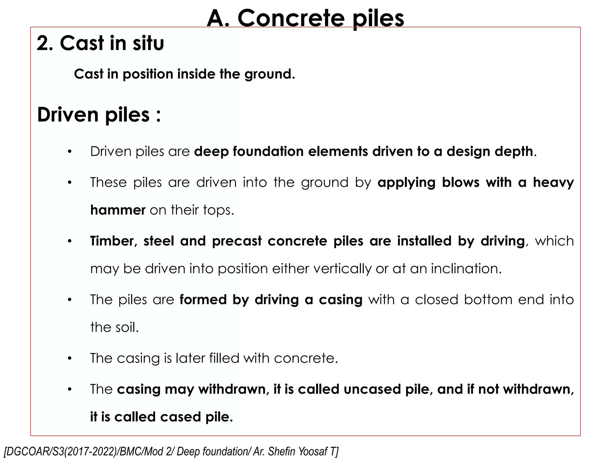 Types of Deep Foundation | PDF