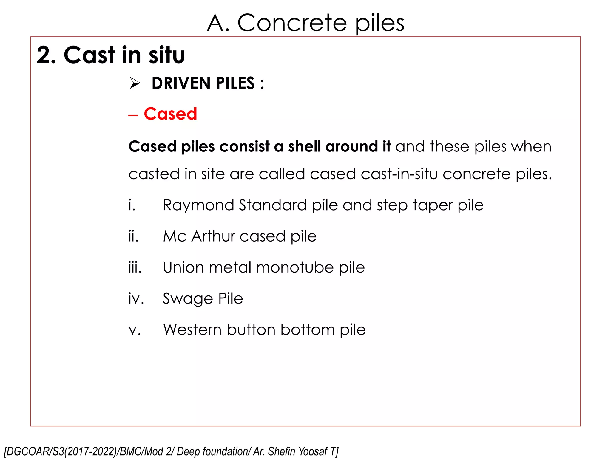 Types of Deep Foundation | PDF