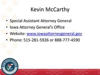 Iowa Fraud Fighters October Presentation | PPTX