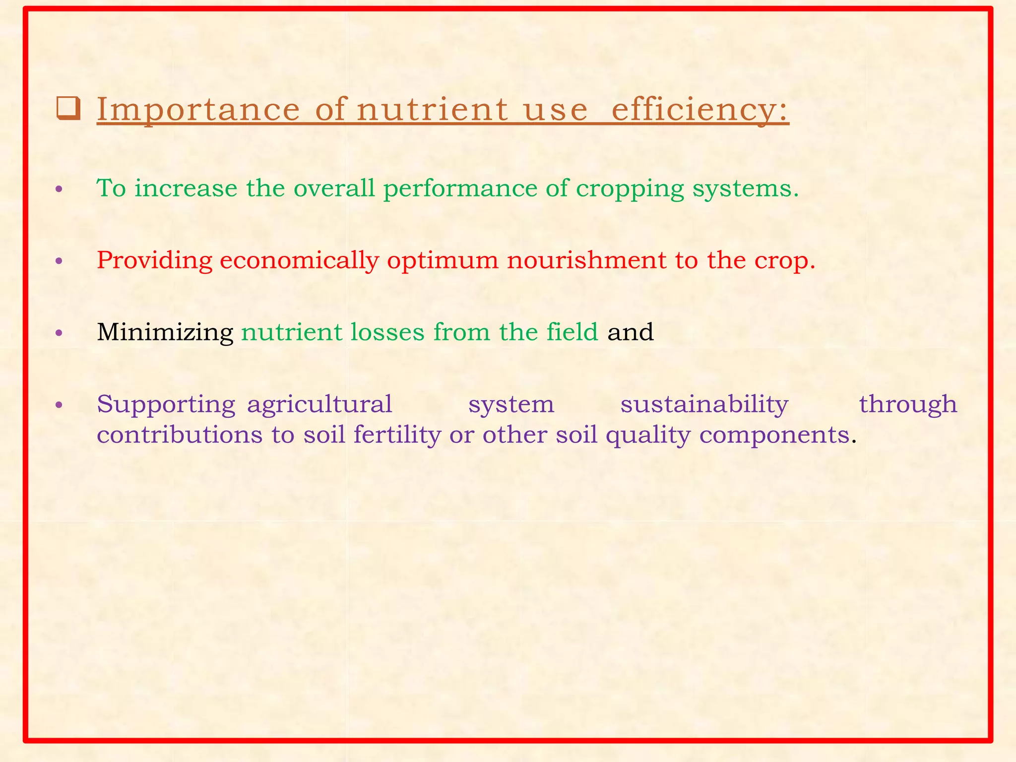 Enhancing NUE through site specific nutrient management and in ...