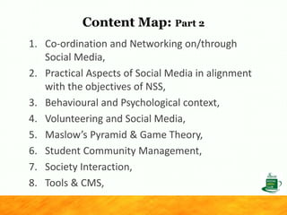 NSS Programmes & Activities and the use of Social Media | PPTX