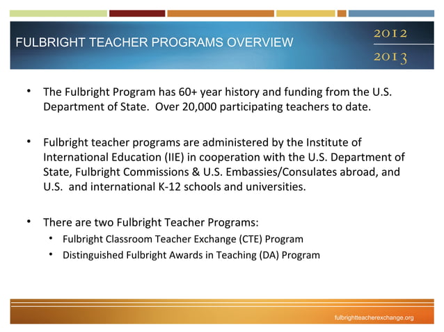 Fullbright Teacher Exchange Program | PPT