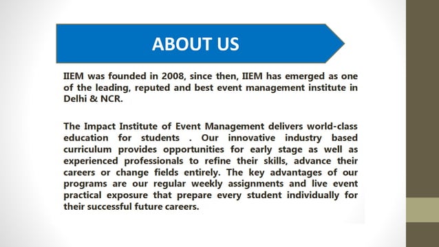 Diploma in Event Management | PPTX