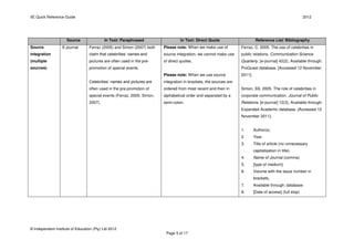 IIE Quick Reference Guide 2012 Quick Reference Guide | PDF