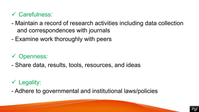 II Ethics with respect to Science & Research.ppt | Law