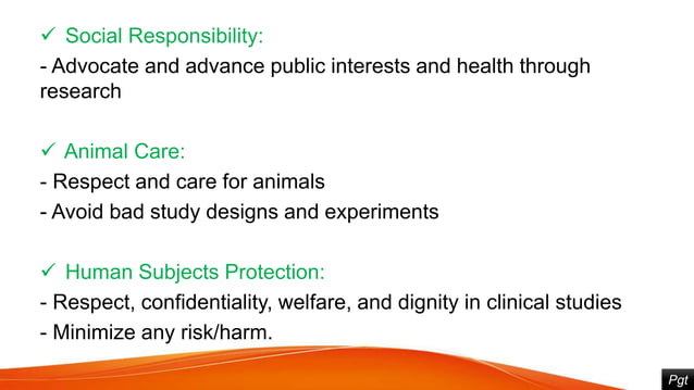 II Ethics with respect to Science & Research.ppt | Law