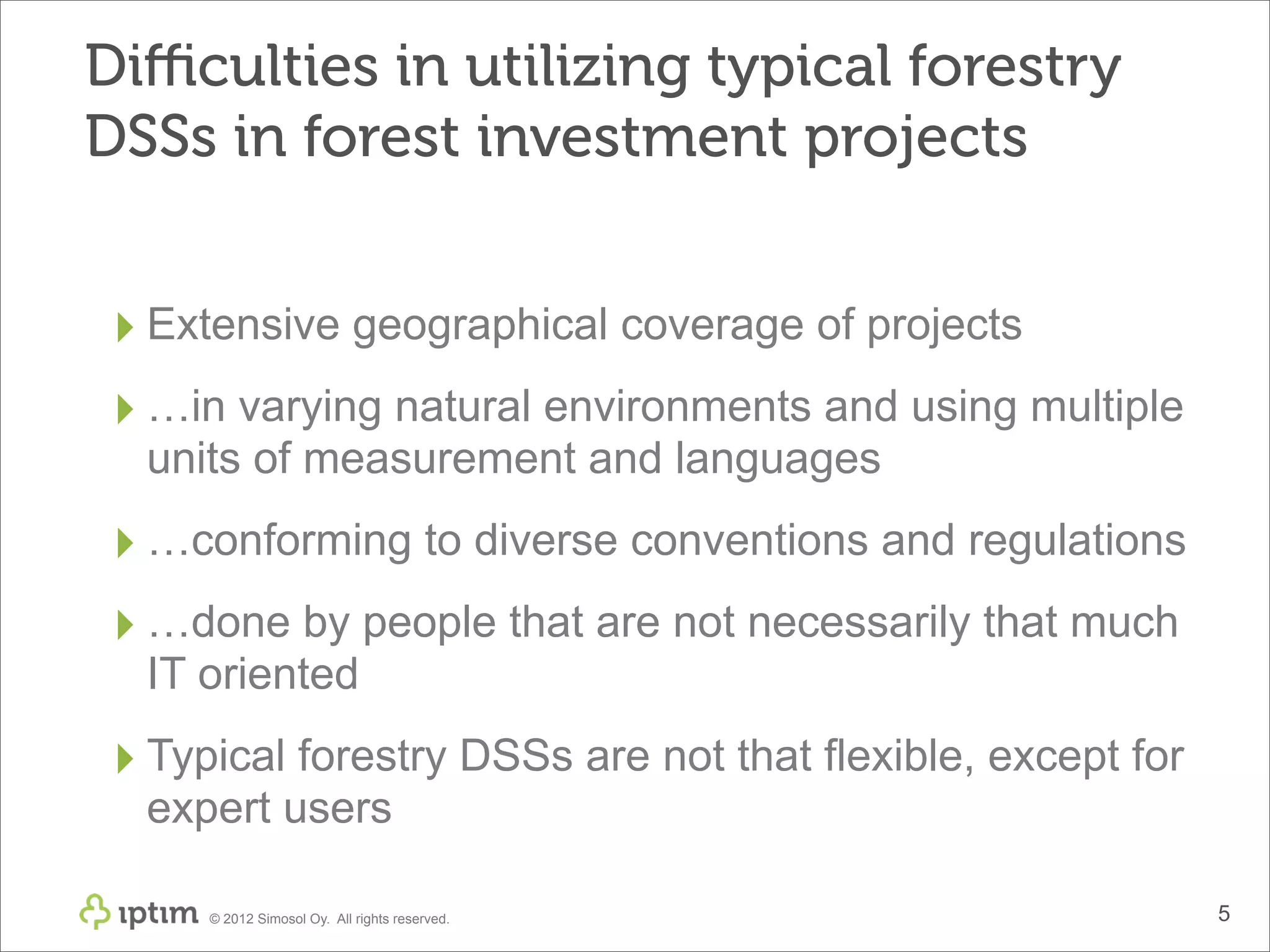 Adding value to timberland investments with DSSs | PPT