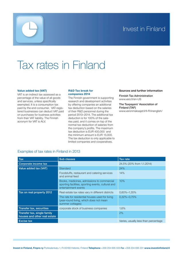 Taxation in Finland | PDF
