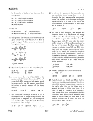 Iift 2010 question_paper_and_ans_key protons training solutions | PDF