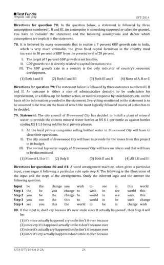 Iift 2014 question_paper_and_ans_key proton training solutions | PDF