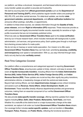 Track Every Move: India’s Most Reliable Government Officer Transfers ...