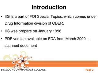 inactive ingredient guideline | PPTX