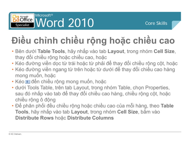 Iig word 2010_lesson_07_vn | PPT