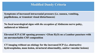 Idiopathic intracranial hypertension | PPTX