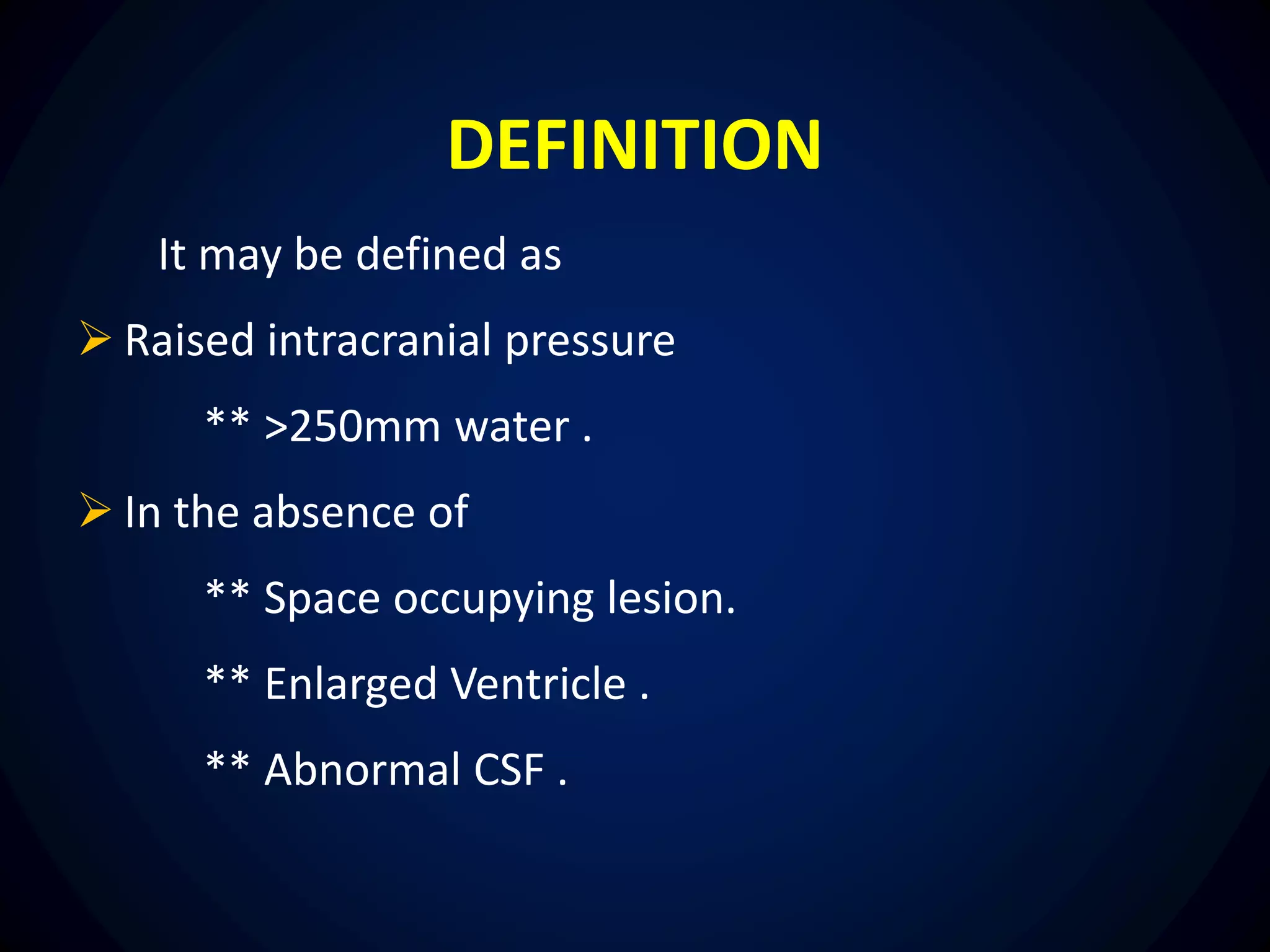Idiopathic intracranial hypertension | PPTX