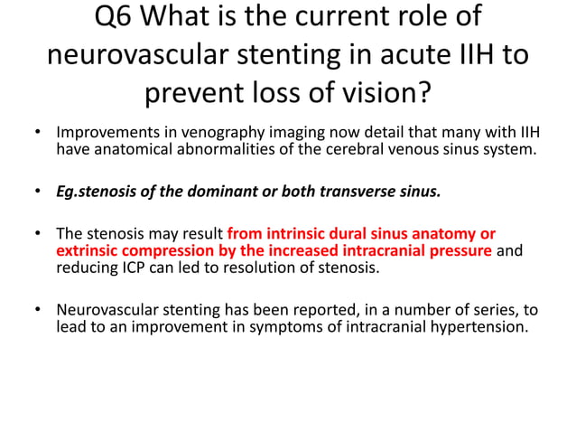 IDIOPATHIC INTRACRANIAL HYPERTENSION | PPTX | Brain and Nervous System ...