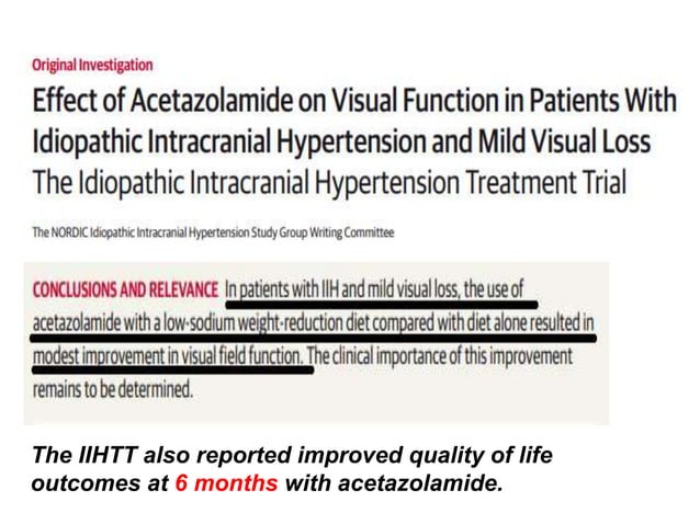 IDIOPATHIC INTRACRANIAL HYPERTENSION | PPTX | Brain and Nervous System ...