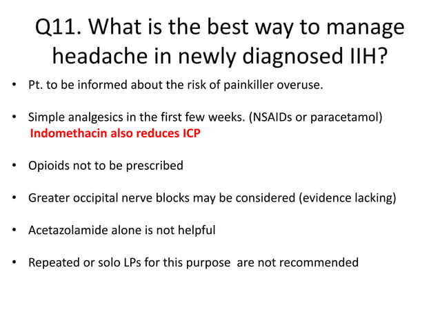 IDIOPATHIC INTRACRANIAL HYPERTENSION | PPTX | Brain and Nervous System ...