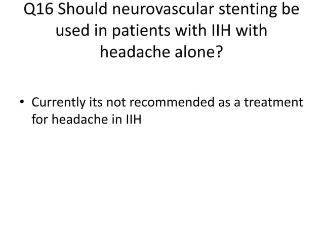 IDIOPATHIC INTRACRANIAL HYPERTENSION | PPTX | Brain and Nervous System ...