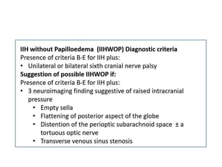 IDIOPATHIC INTRACRANIAL HYPERTENSION | PPTX