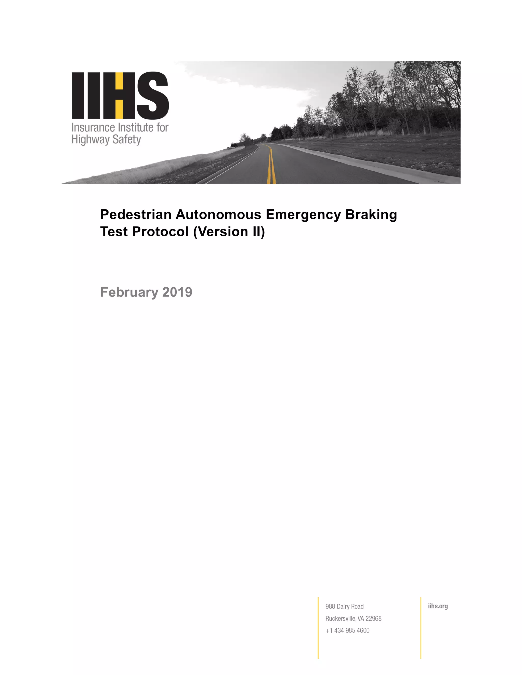 Iihs test protocol pedestrian_aeb | PDF