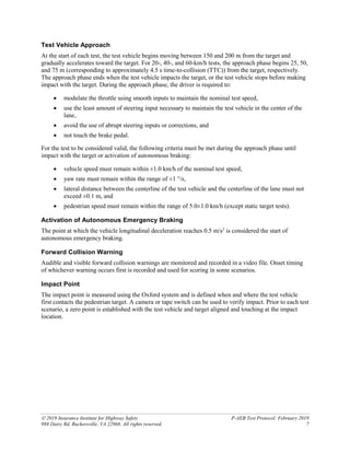 Iihs test protocol pedestrian_aeb | PDF