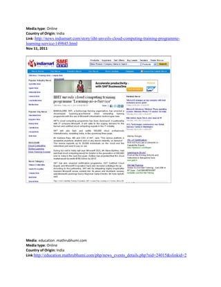 Iiht limited bangalore partners with microsoft | PDF