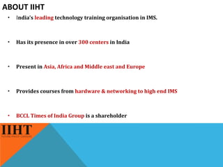 IIHT Presentation | PPT