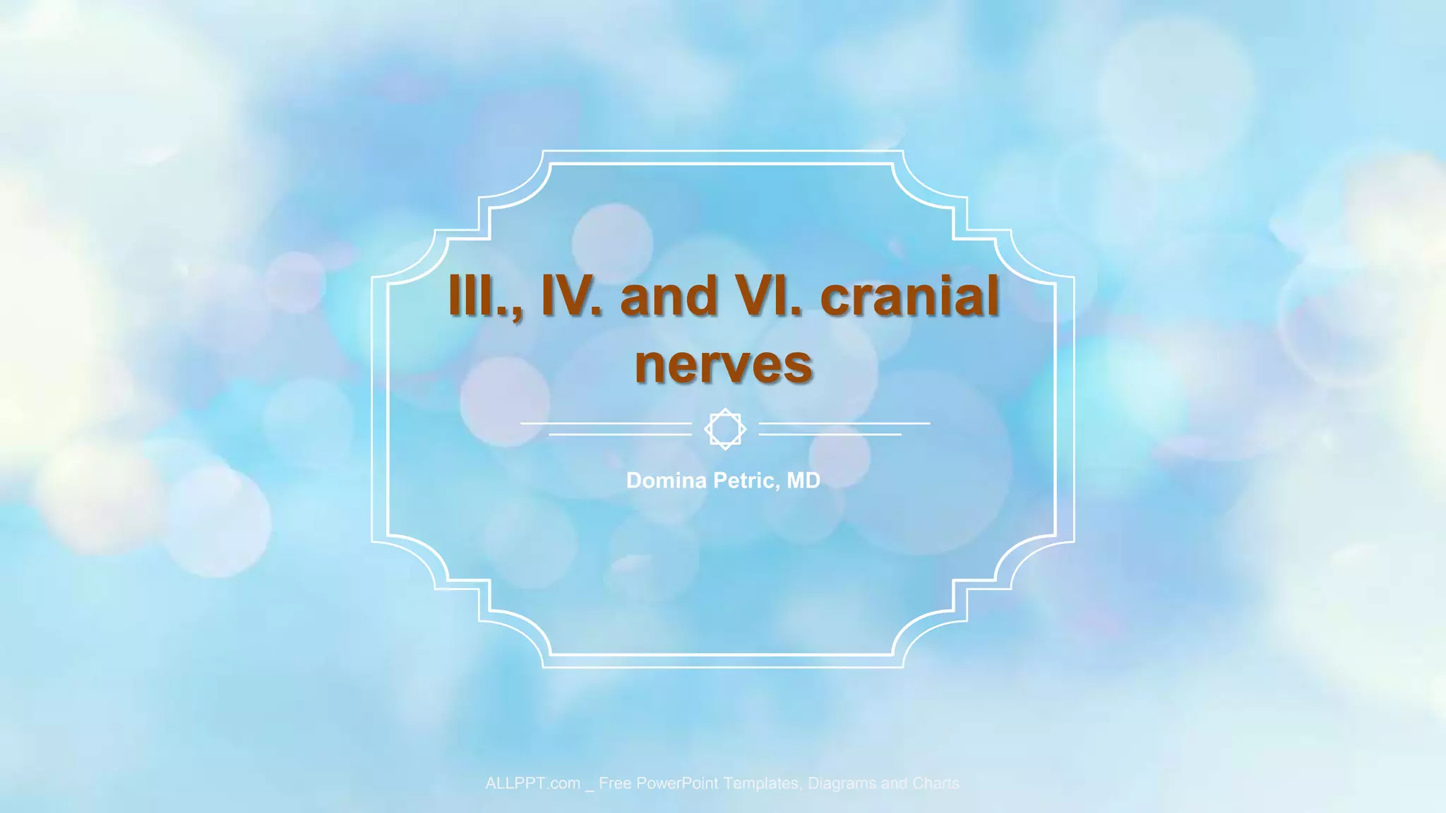 III., IV. and VI. cranial nerves | PPSX