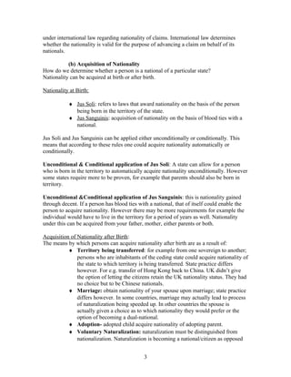 Iii. & iv. state responsibility & nationality | PDF