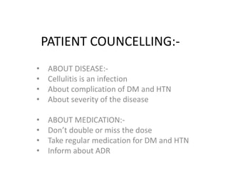CASE PRESENTATION ON LEG CELLULITIS | PPTX