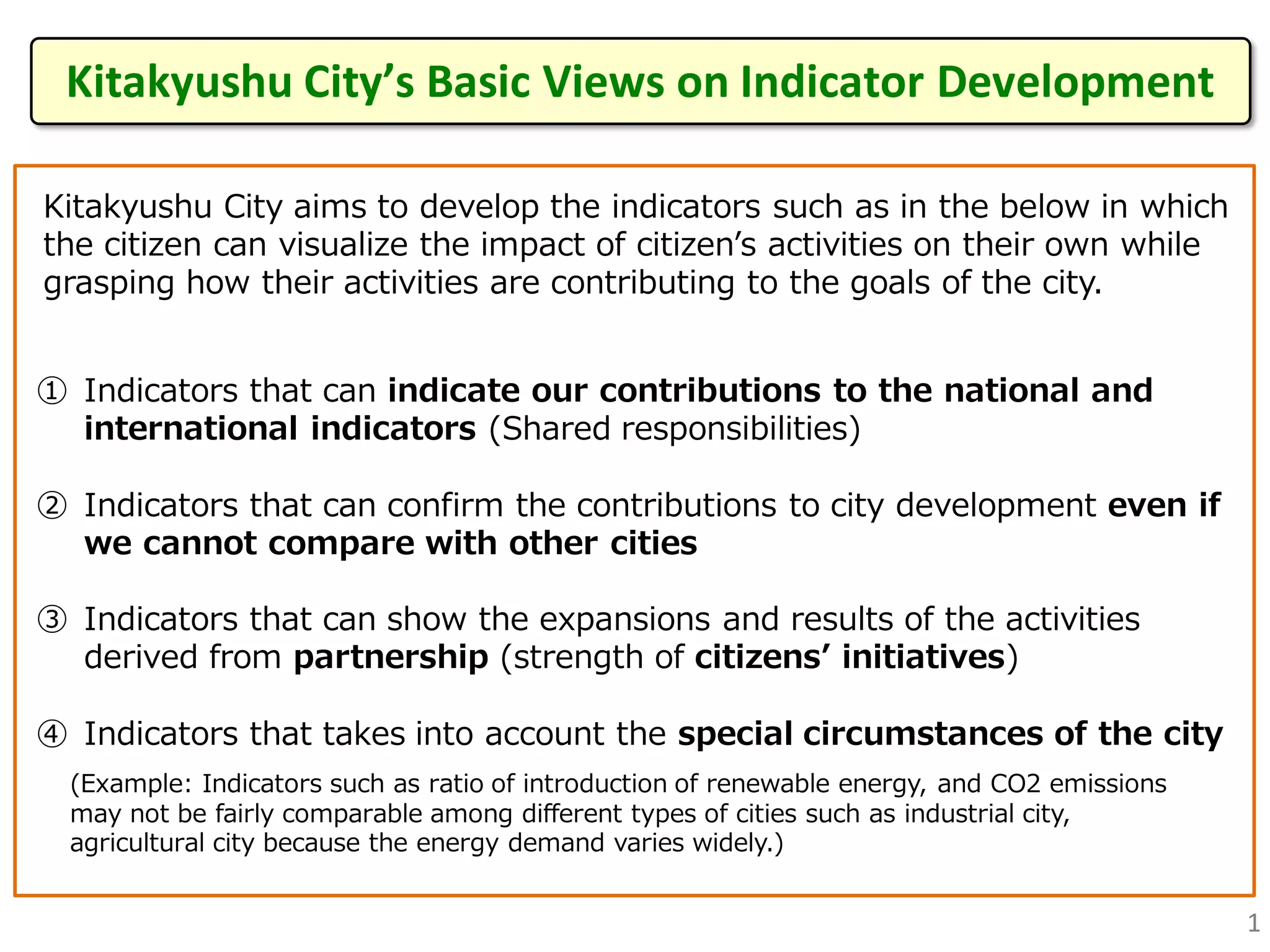 Masuo Mieko - Kitakyushu City's SDGs Indicators and ideas towards the ...