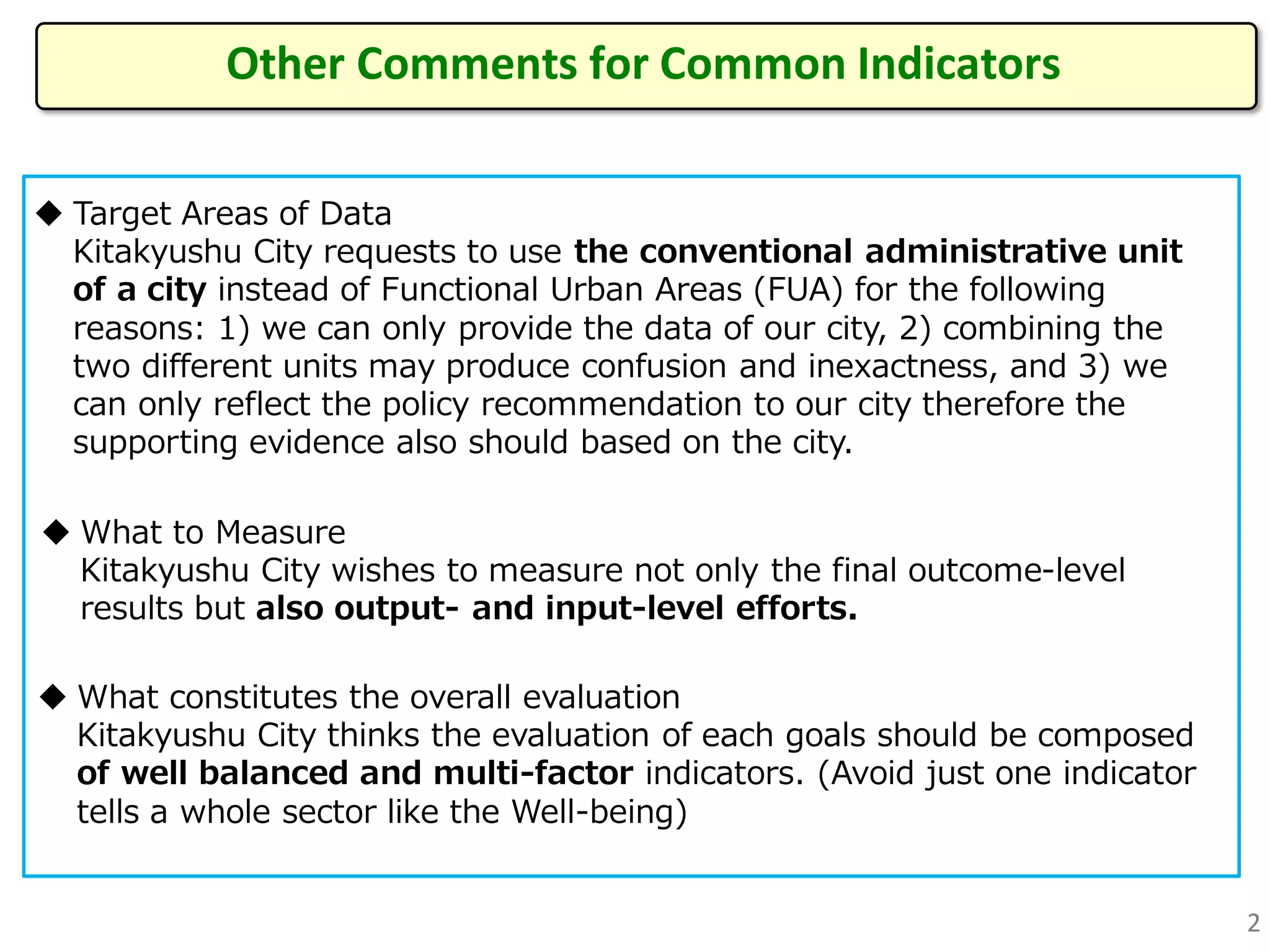 Masuo Mieko - Kitakyushu City's SDGs Indicators and ideas towards the ...